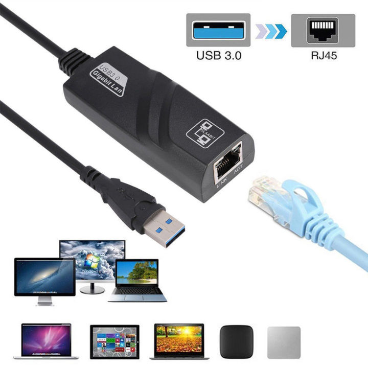 Network Adapter USB 3.0 Ethernet Adapter RJ45 Lan Network Card LAN ...