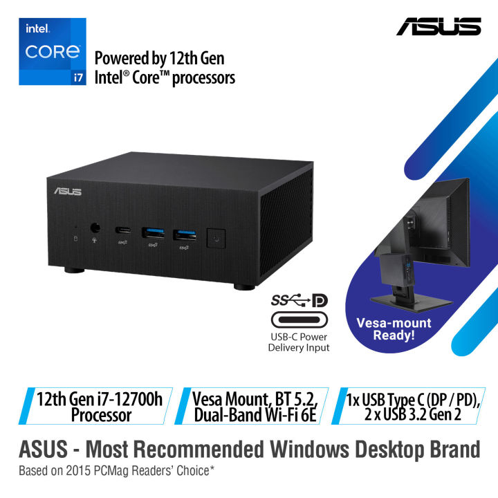 ASUS ExpertCenter Barebone Mini PC PN64 - 12th Gen Intel Core ...