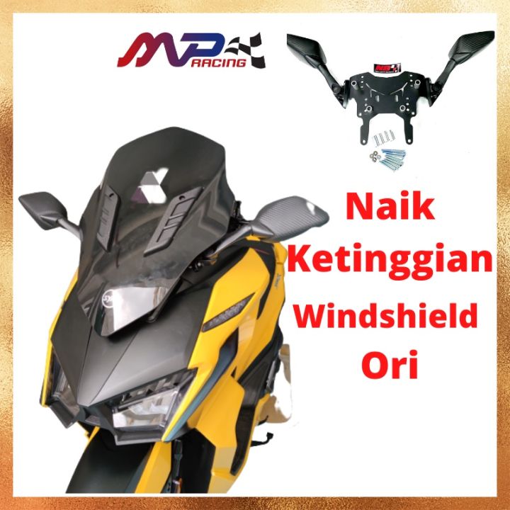 (JET X)SYM JET X 150 Bracket & Side Mirror,meningkatkan ketinggian ...