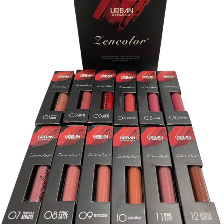 ORIGINAL ZENCOLOR URBAN MATTE LIPCREAM LIPSTICK WITH VITAMIN C LIPSTIK ...