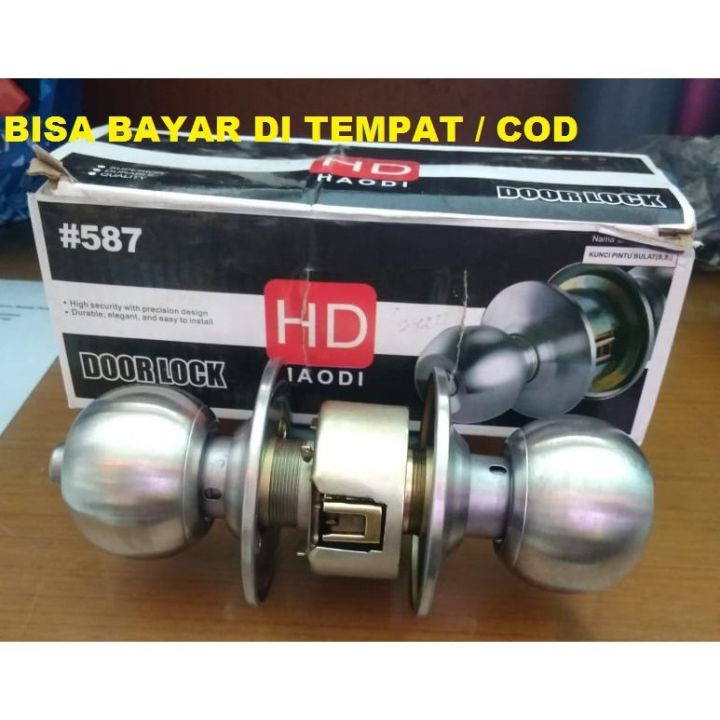 Kunci Pintu Kamar Mandi - KUNCI BULAT HAODI DOORLOCK - KUNCI BULAT ...