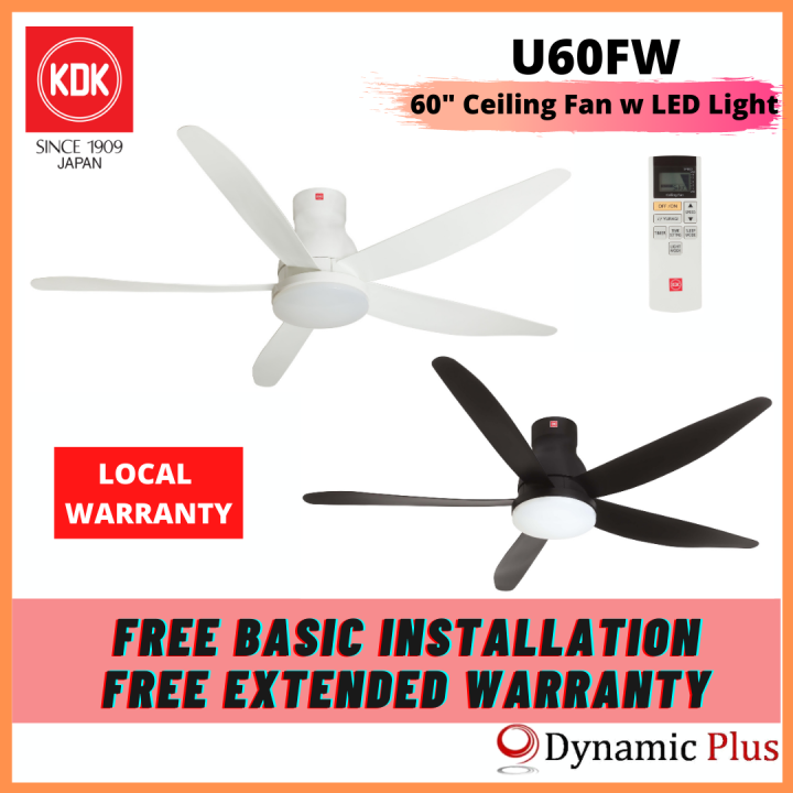 KDK U60FW 60" DC Motor Ceiling Fan with LED Light and Remote | Lazada ...
