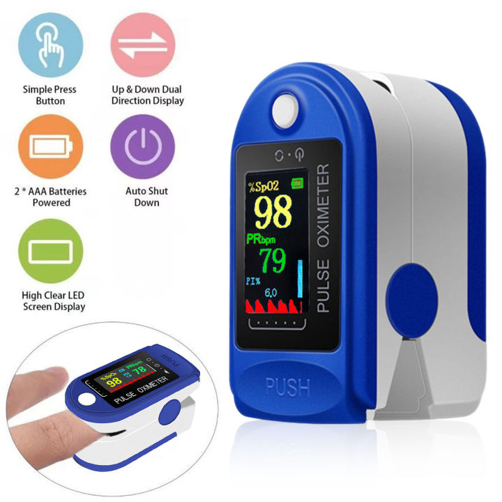 Universal Fit Oximeter Portable Blood Oxygen Meter with Glucose Sensing ...
