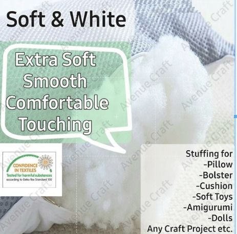 珍珠 纤维棉 (Soft & White) Polyester Fiber for Stuffing & Filling DIY Craft ...