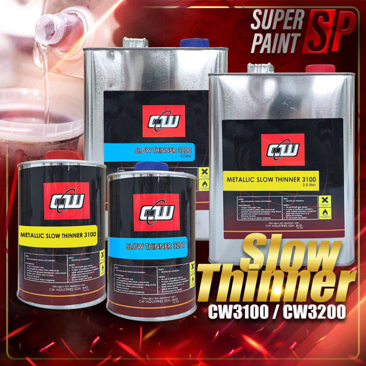 2K Slow Thinner CW3100 & CW3200 Thinner Tin Paint Thinner Cat Kereta 2K ...