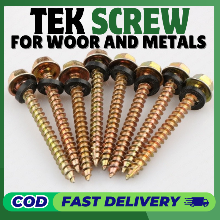 TEKSCREW Hexagon Drill Tail Screw Self-tapping Screw Color Steel Screw ...