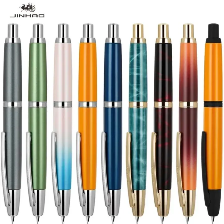 JINHAO 10 Press Retractable Fountain Pen EF/F Nib Clicking Pen ...