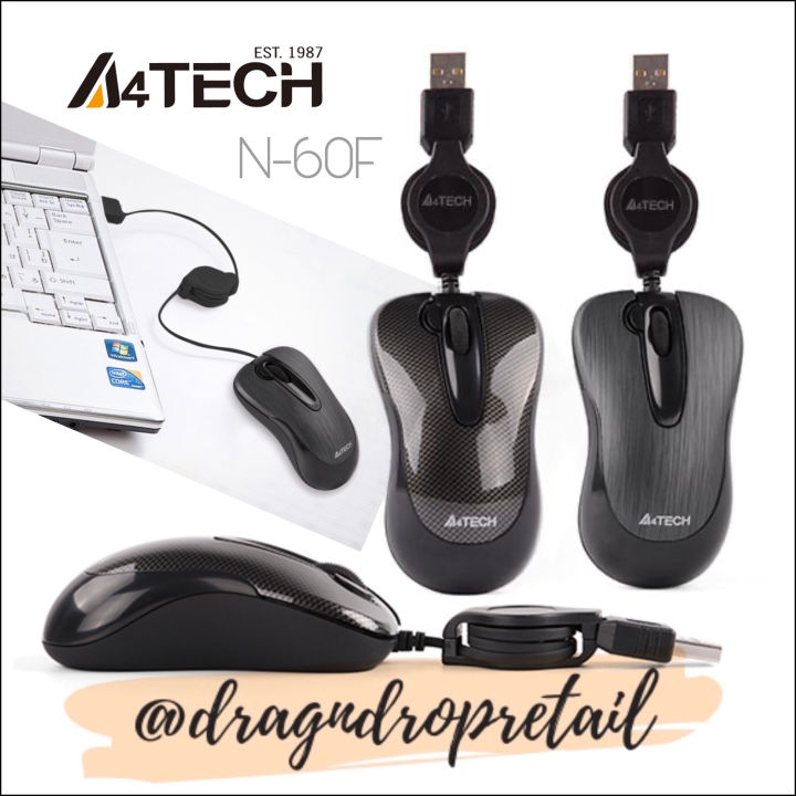 A4TECH N-60F Mini V-Track PadLess Retractable Mouse | Lazada PH