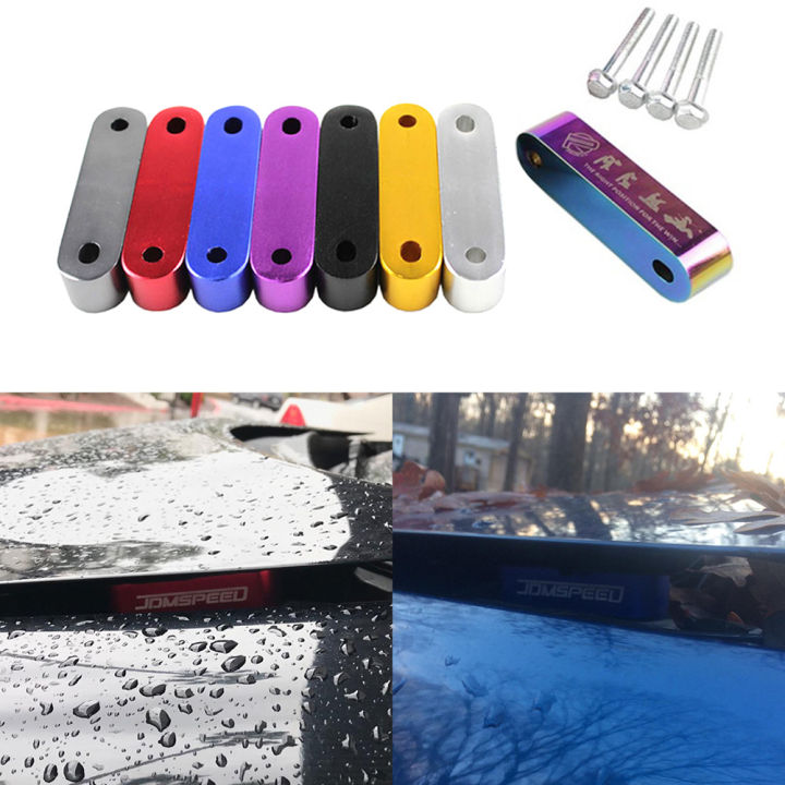 JDM Billet Aluminum Hood Spacer Hood Risers for Honda Civic CRX 88-00 / ...