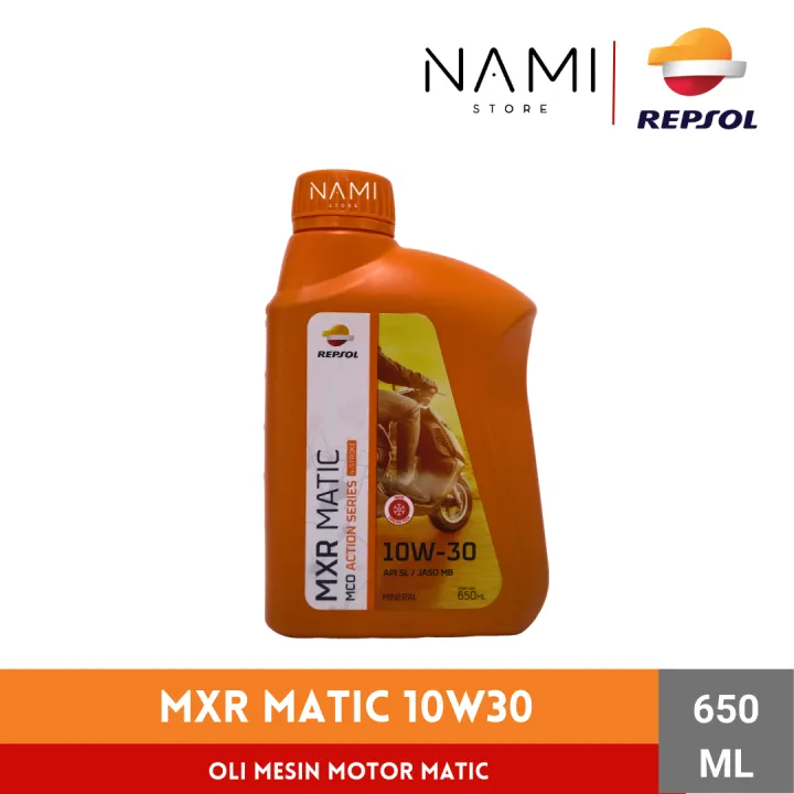 *REPSOL MXR MATIC 10W30 (0.65ML)* Oli Mesin Motor Matik / Skuter ...