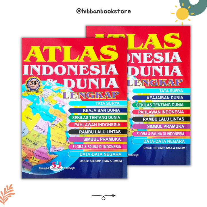 Buku Atlas Edisi Terbaru/Buku Atlas 38 Provinsi Ukuran Besar/Atlas Terbaru | Lazada Indonesia