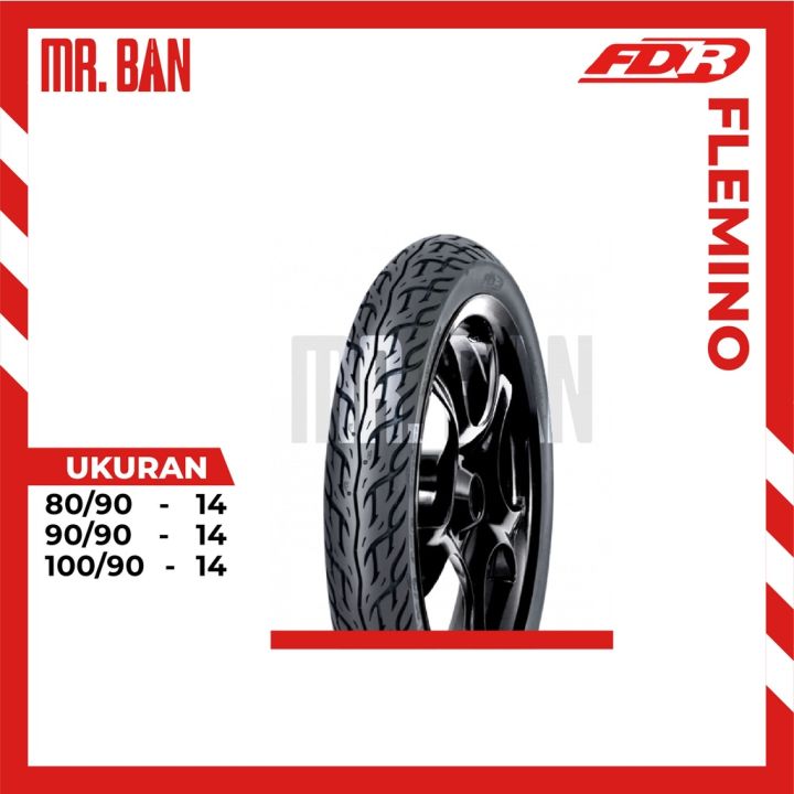 BAN MOTOR MATIC TUBLES RING 14 FDR FLEMINO 80/90 90/90 100/90 TUBELESS ...