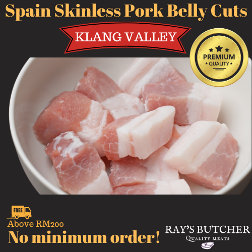 Premium Spain Skinless Pork Belly Cuts! Vacuum Packed 500g+- [Ray's ...