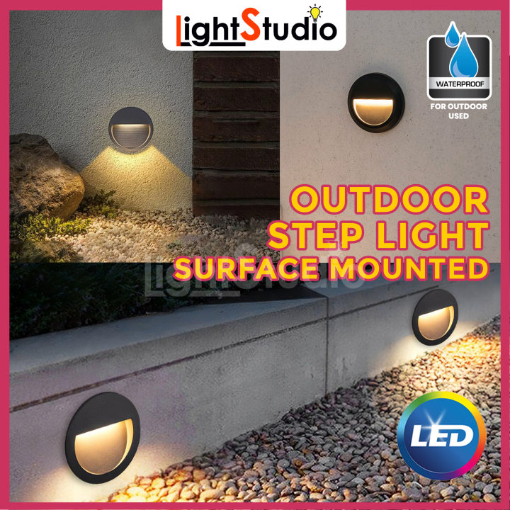 Outdoor Step Light Surface Mounted LED 3W/6W Warm White Weatherproof ...