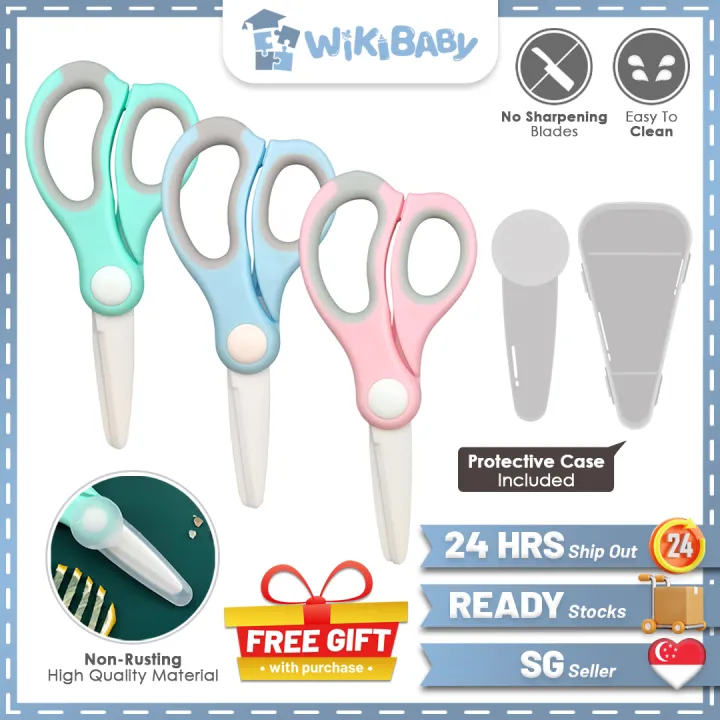 Ceramic Food Scissors | Baby Food Scissor with Case & Cover | Safety ...
