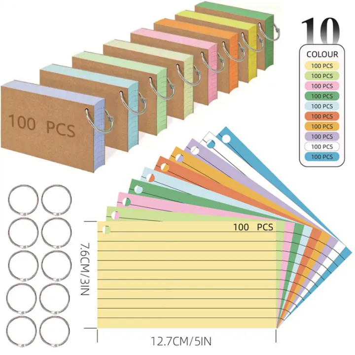 Horizontal Line Word Book Kraft Paper Flash Cards 110g Thick Notebook ...