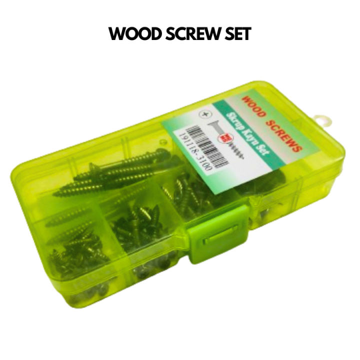 SKRUP KAYU SET (+)/Skrup Kayu + Set Wood Taping Screw Sekrup/SEKRUP KY ...