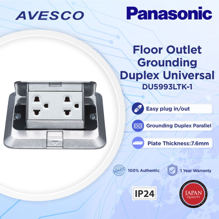 Panasonic Floor Outlet | Grounding Duplex Universal 16A 250V ...
