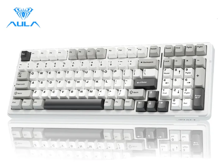 AULA F99 Mechanical Keyboard – 99 Keys | Hot-Swappable | Tri-Mode ...