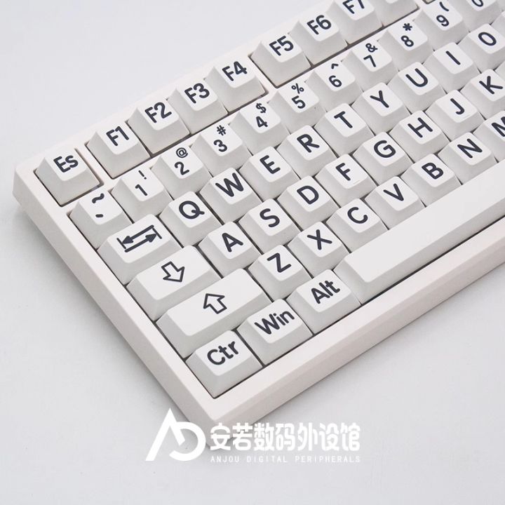 【Keycap Only】Minimalist white Large Letter Key Cap 125 Keys Cherry ...