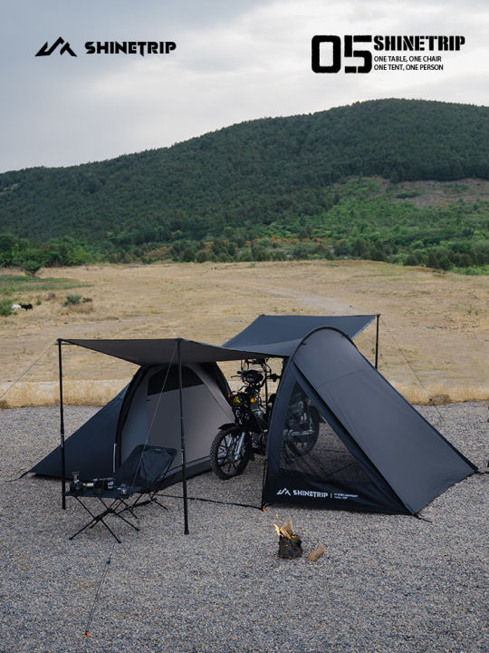 ShineTrip เต็นท์นอน 2 ห้อง Double Tunnel Tent | Lazada.co.th