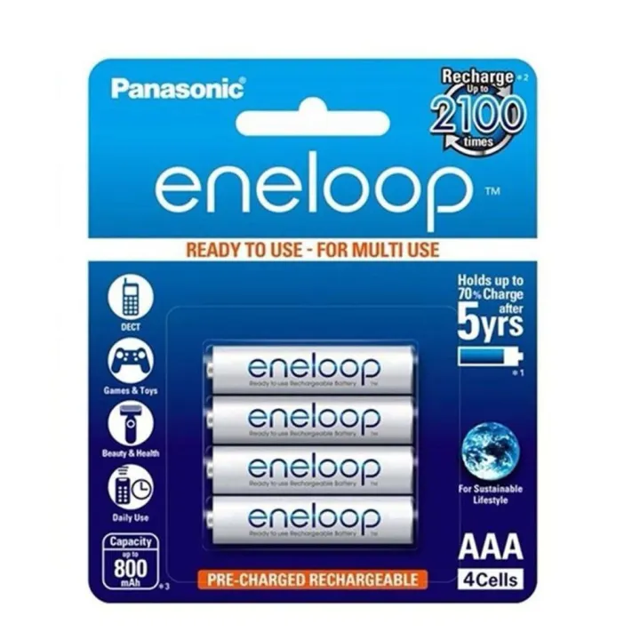 Panasonic Eneloop AAA Rechargeable Battery 4Pcs/Pack RFXZ | Lazada PH