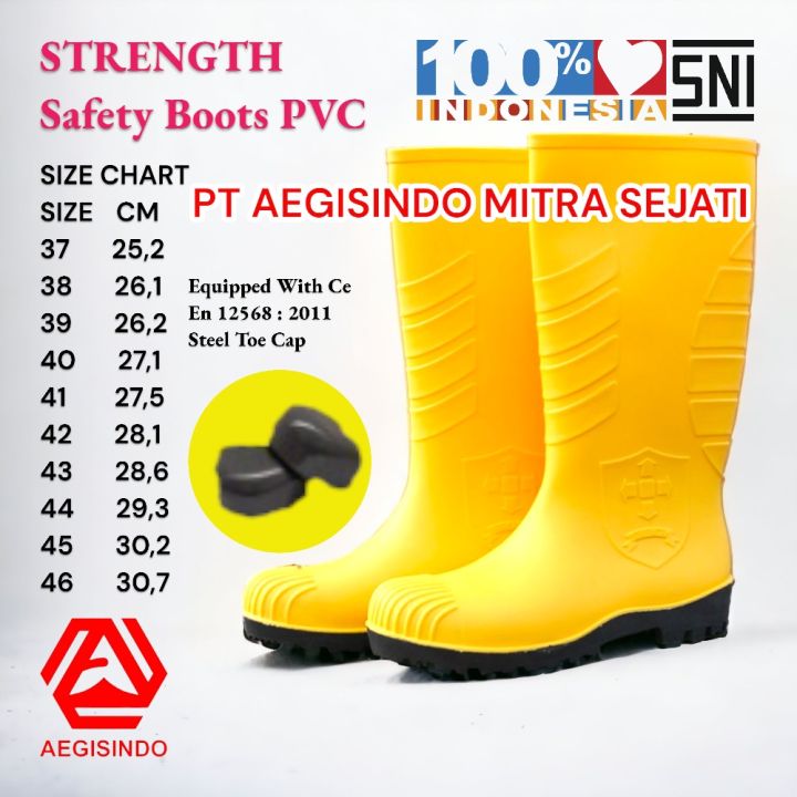 Sepatu Safety Boots PVC PETROVA STRENGTH Ujung Besi SNI | Lazada Indonesia