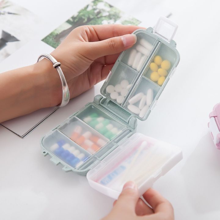 8 Divider Clamshell Design Medicine Tablet Pill Storage Organizer Heavy ...