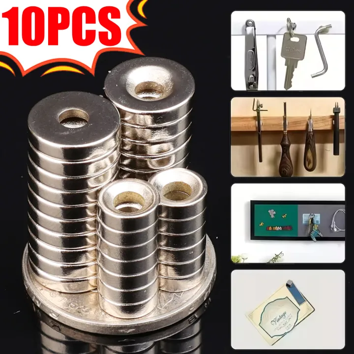 10PCS Super Strong Powerful Neodymium Permanent Magnets Small Circular ...
