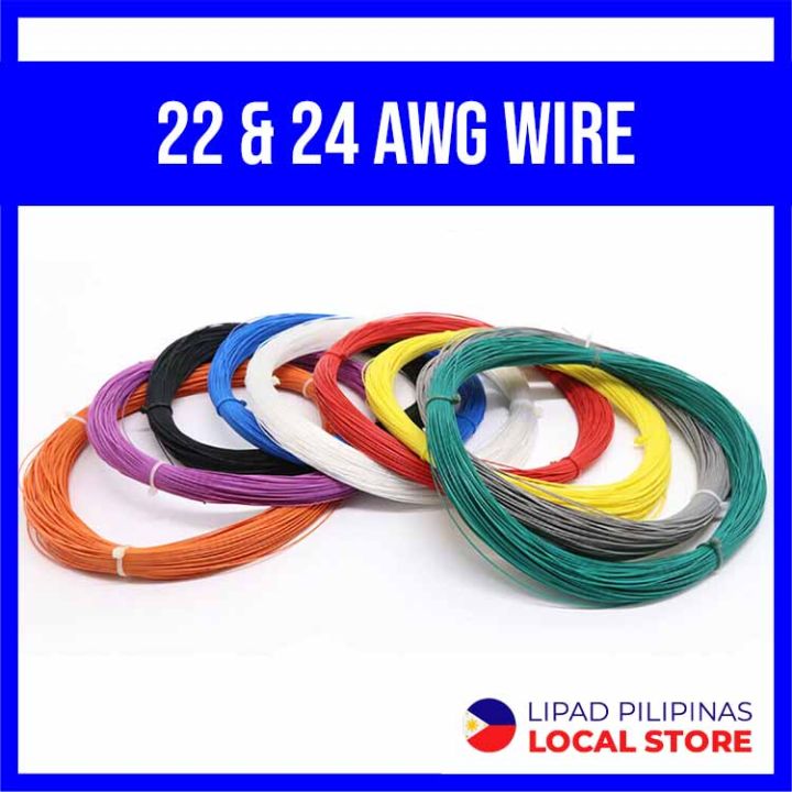 10 Meters | Stranded | Solid Wire 24 AWG Electrical Copper Cable LED ...