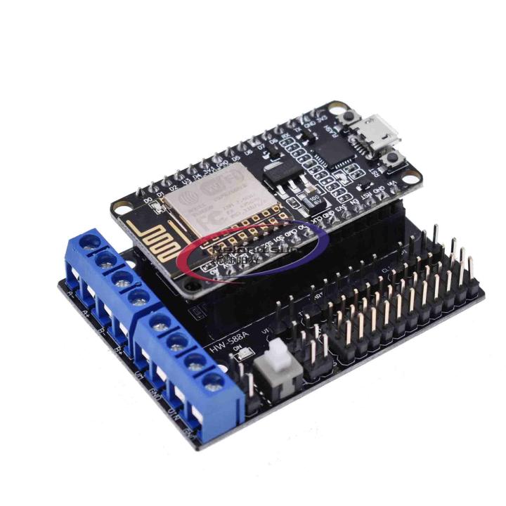 Node MCU Development Kit NodeMCU + Motor Shield Esp Wifi Esp8266 Esp-12e diy rc toy remote ...
