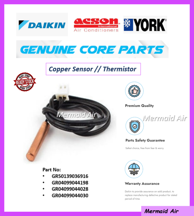 DAIKIN INDOOR COIL SENSOR /THERMISTOR-COPPER (COPPER SENSOR) ORIGINAL ...