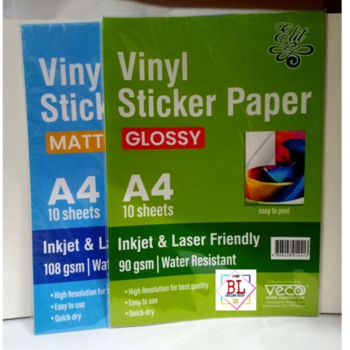 VECO Vinyl Sticker Paper Water Resistant (10 sheets) | Lazada PH