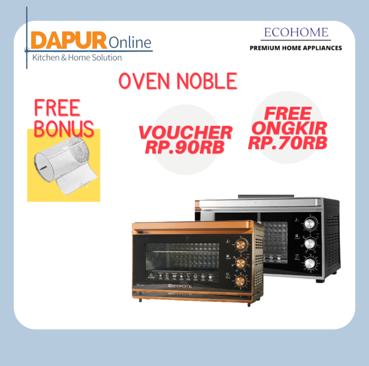 ECOHOME Oven Listrik Low Watt NOBLE Series Kapasitas Besar 48L EON-888 ...