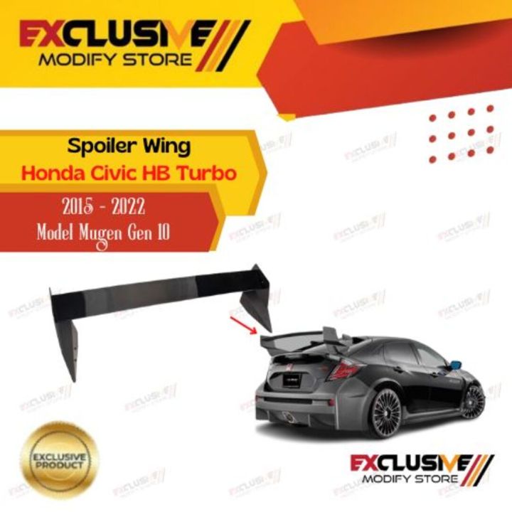 HONDA CIVIC HB TURBO 1,5 HATCHBACK FK7 FK8 SPOILER WING MUGEN STYLE | Lazada Indonesia