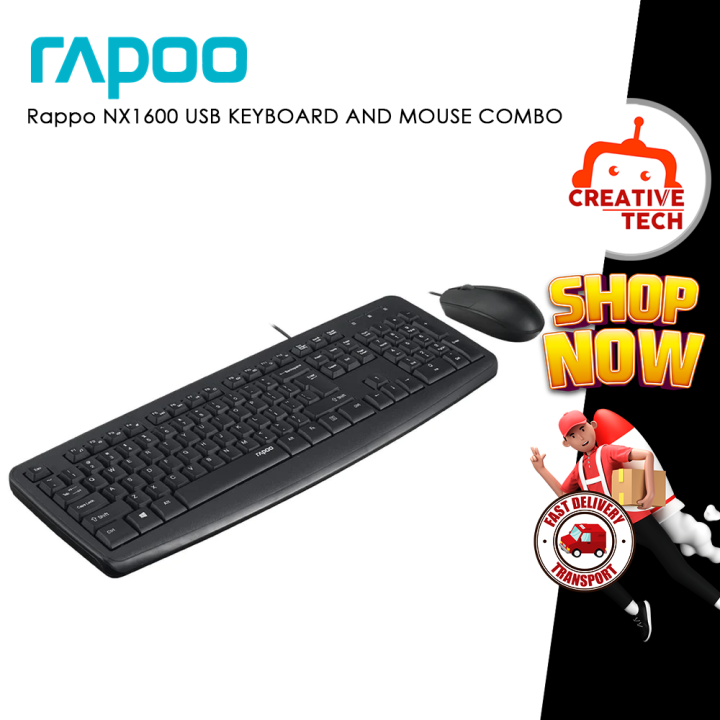 Rappo NX1600 USB KEYBOARD AND MOUSE COMBO | Lazada PH