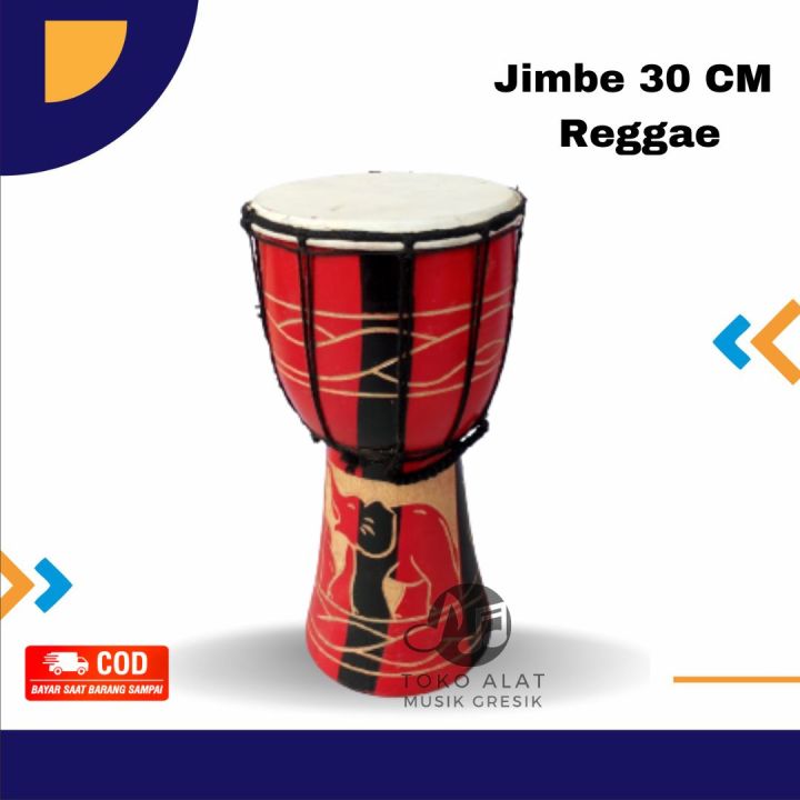 Alat Musik Tradisional Jimbe Anak Ukuran 30 cm Ukir Rebana Hadroh Djime ...