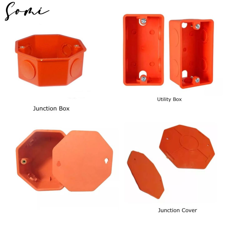 JUNCTION BOX UTILITY BOX COVER PVC ORANGE Lazada PH