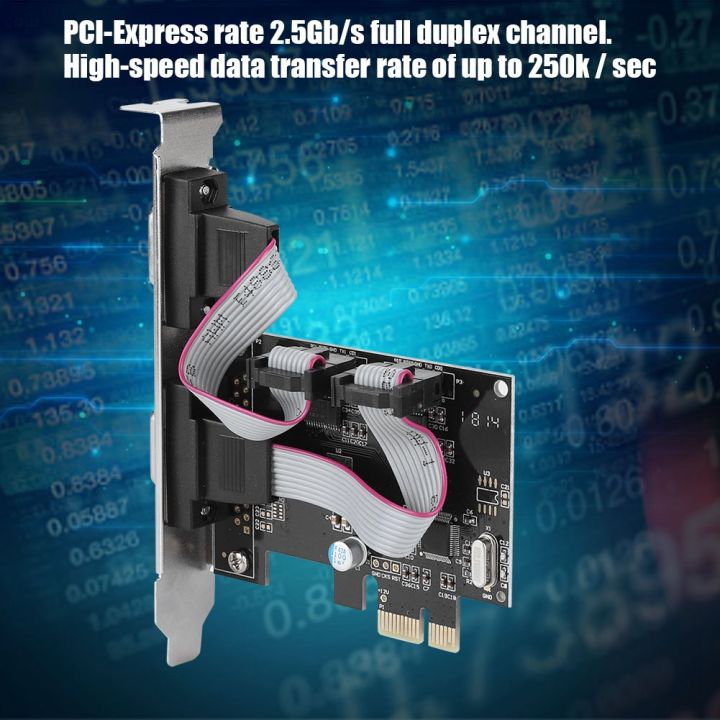 PCI-E to RS232 PCI Express Serial Card 2 Ports Adapter Card for ...