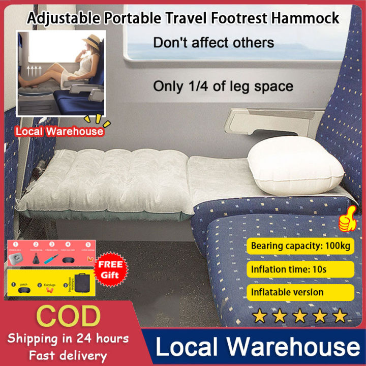 ⚡Local Warehouse+COD⚡ Adjustable Footrest Hammock Portable Travel Foot ...