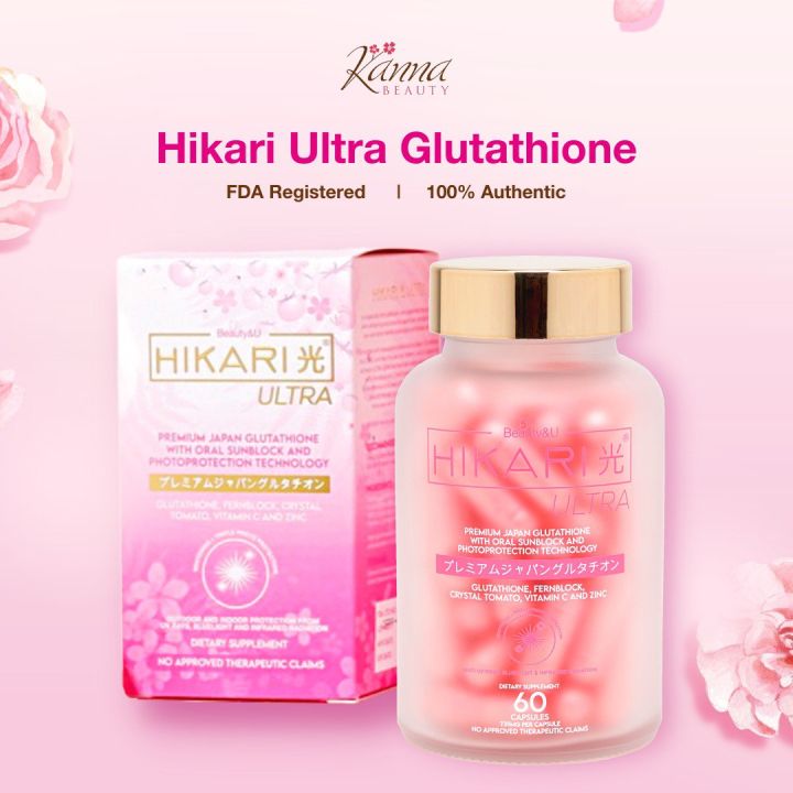 Hikari Ultra Glutathione Capsule Original with Whitening & Sunblock for ...