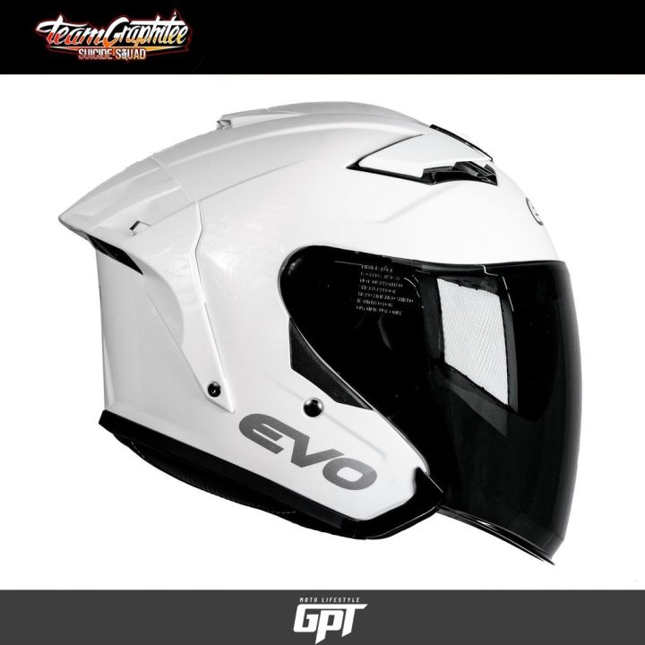 EVO HELMET TR-X HALF FACE DUAL VISOR w/ FREE CLEAR LENS | Lazada PH