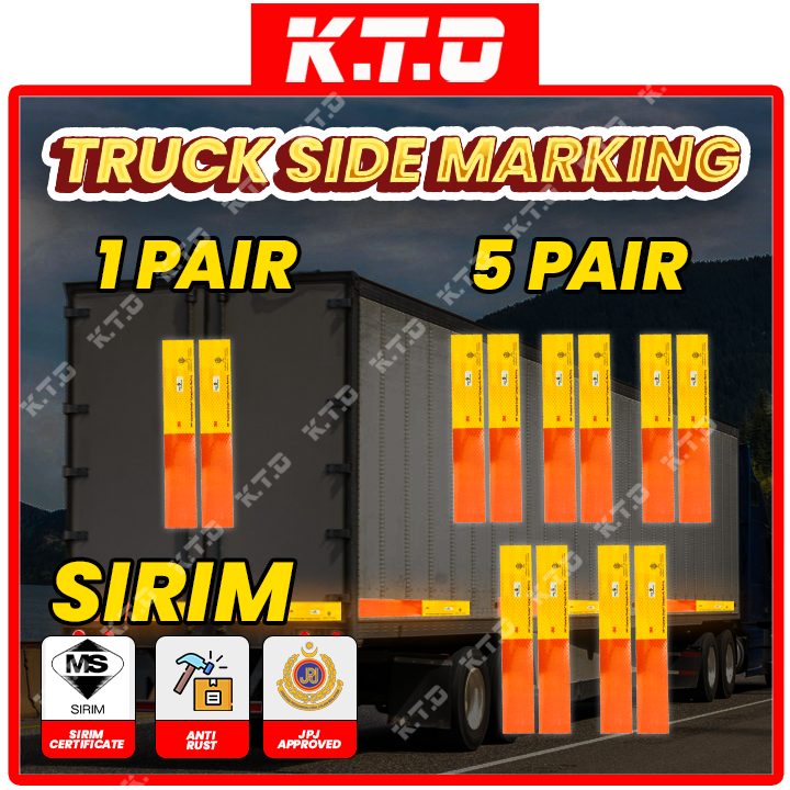 1 Pair / 5 Pairs Original 3M Diamond Grade Side Marking Lorry ...
