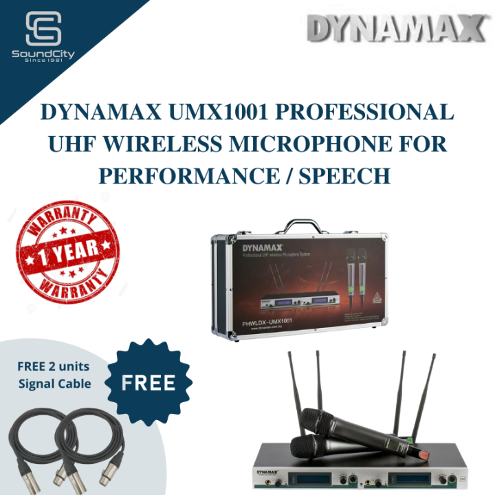 DYNAMAX UMX1001 Professional UHF Wireless Microphone for Performance ...