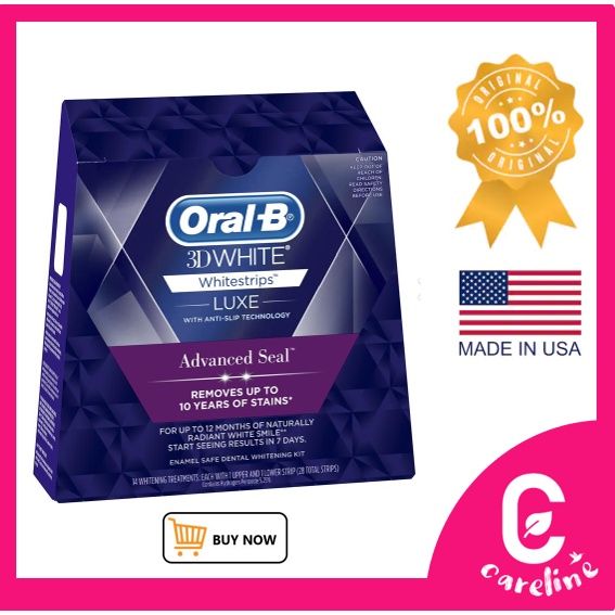 Oral B 3D White Luxe Advanced Seal 14 Teeth Whitening Treatments ...