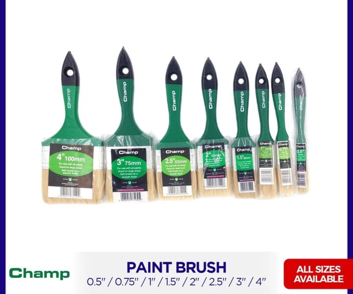 [D&D] CHAMP Paint Brush Soft Bristle/Makapal/Long Lasting/Easy To Clean ...