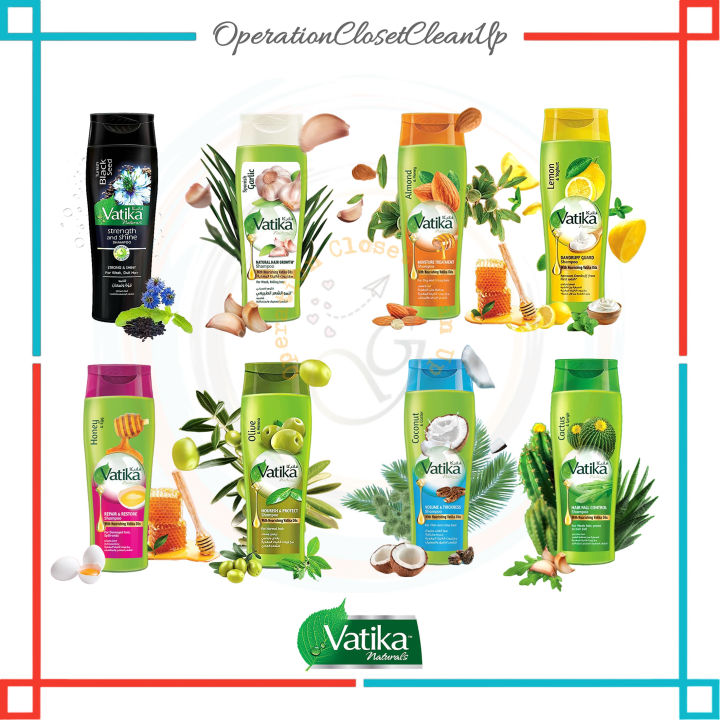 🇦🇪 Vatika Natural Shampoo Cactus and Gergir, 400mL | Lazada PH