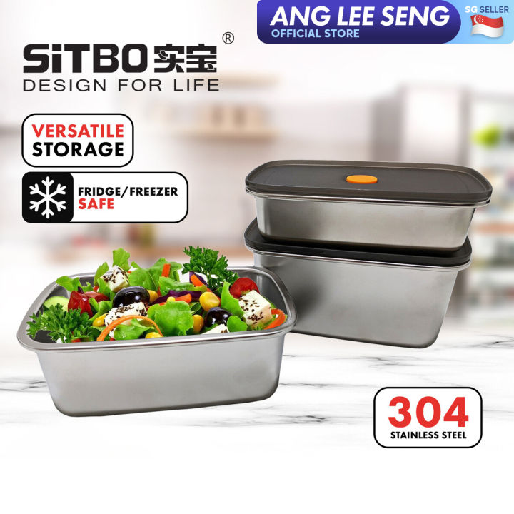 Sitbo 304 Stainless Steel Food Storage Meal Prep Container - Airtight ...