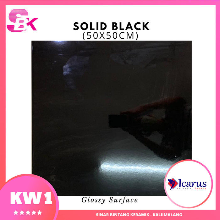 Keramik Lantai 50x50 Solid Black | Lazada Indonesia