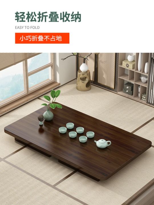 Folding table household bay window kang table tatami small coffee table ...